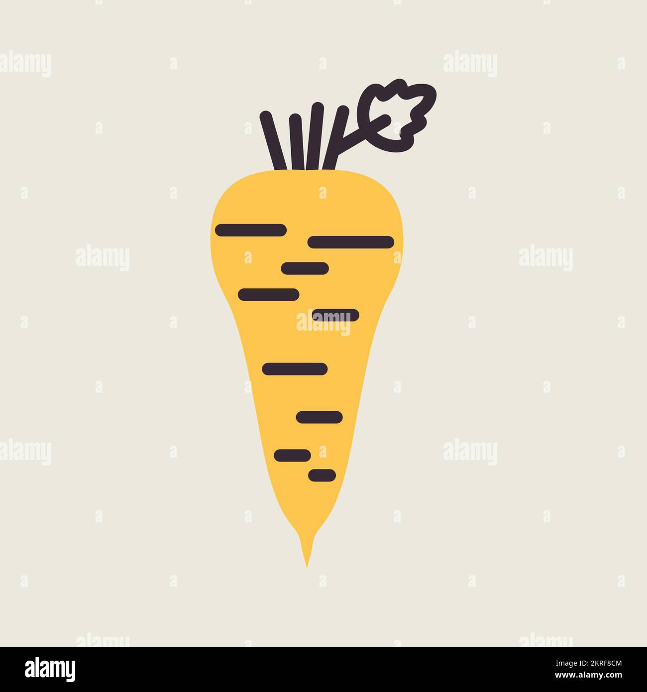 Parsnip root isolated vector icon. Vegetable sign. Graph symbol for ...