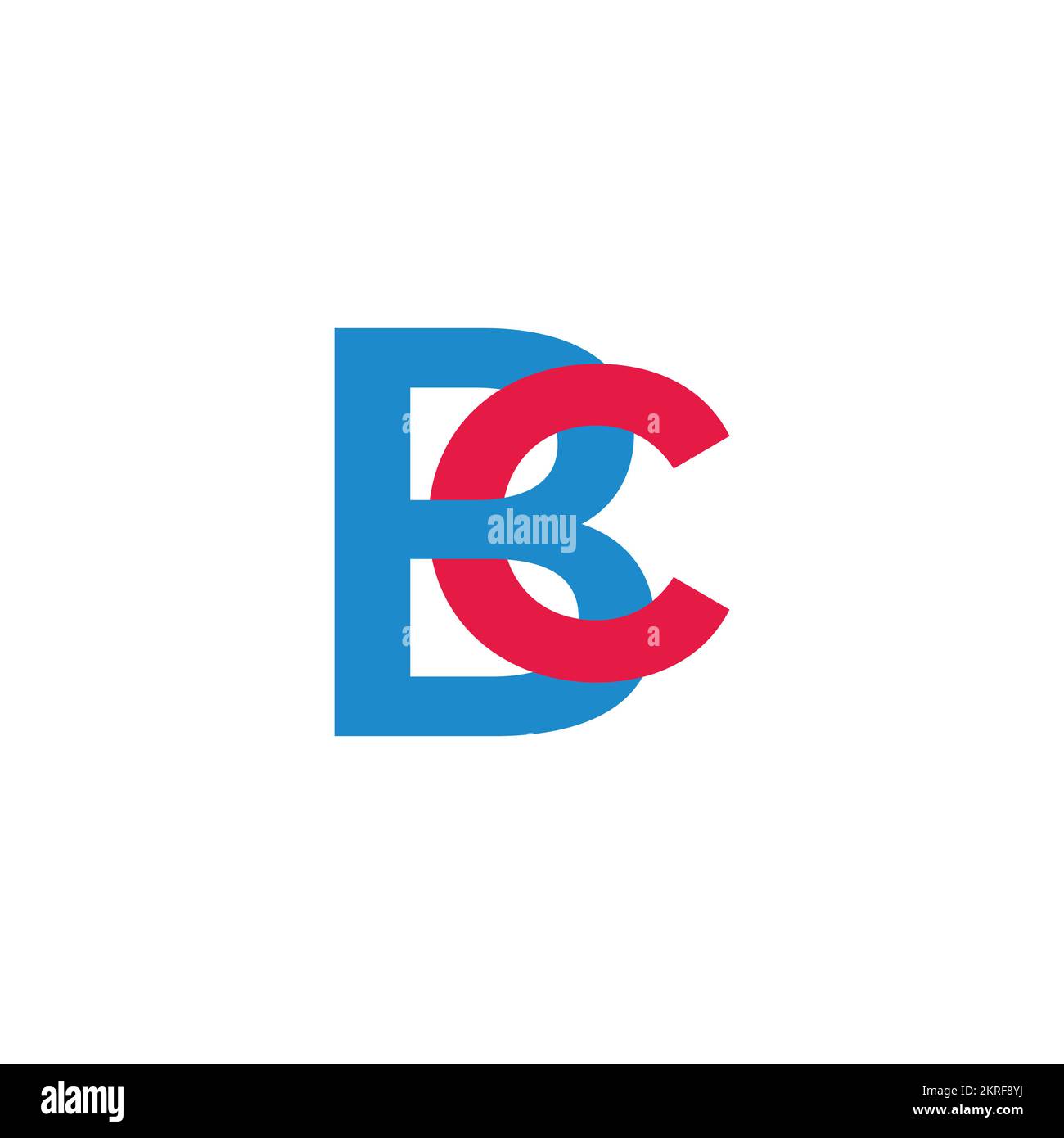 letter bc linked colorful overlap logo vector Stock Vector Image & Art ...