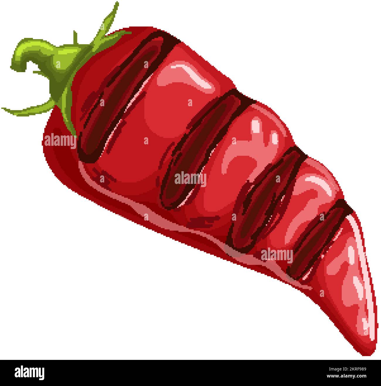 pepper grilled cartoon vector illustration Stock Vector Image & Art - Alamy