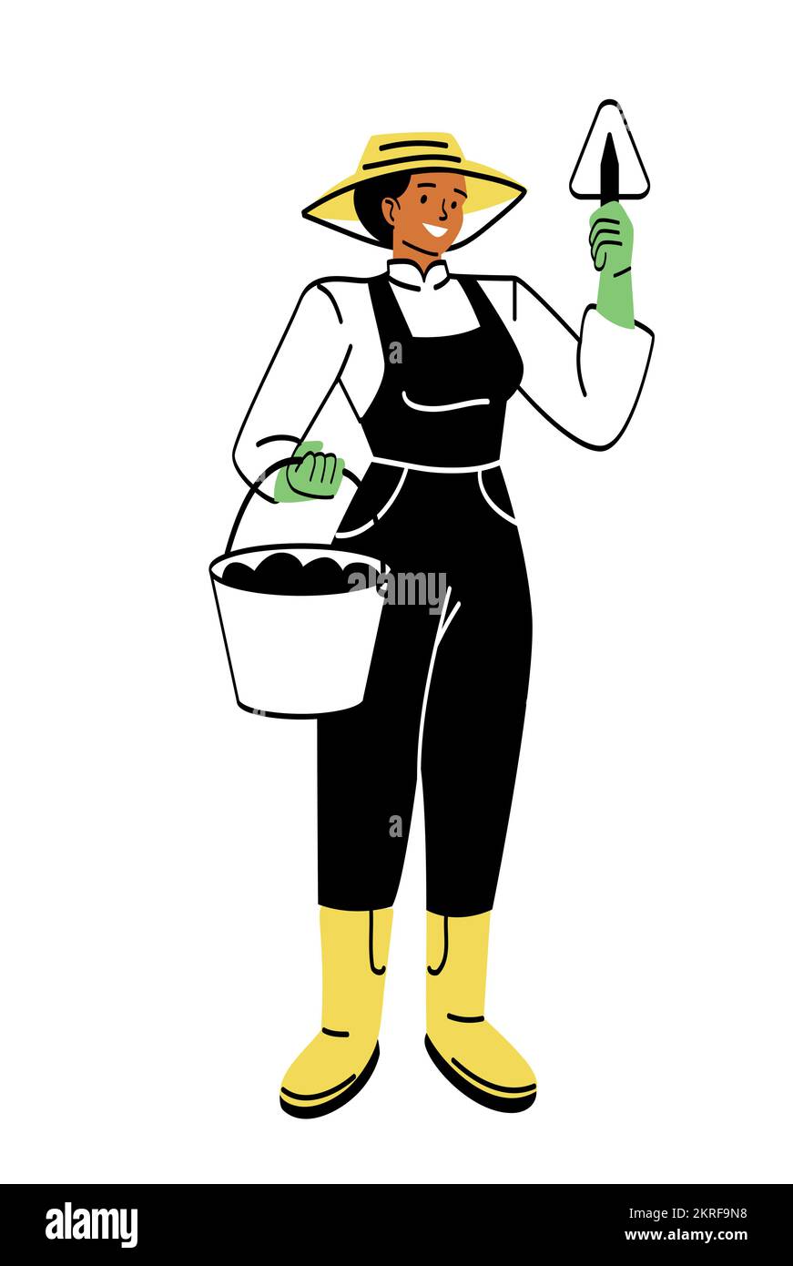Female farmer professional worker Stock Vector Images - Alamy