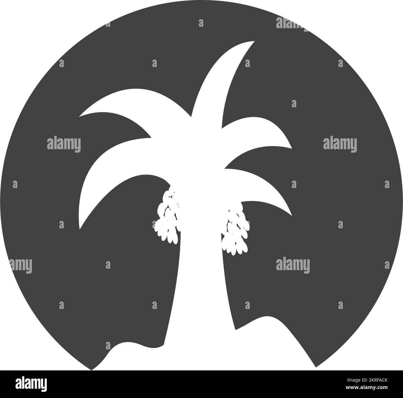 Palm tree with date fruit Stock Vector Images - Alamy