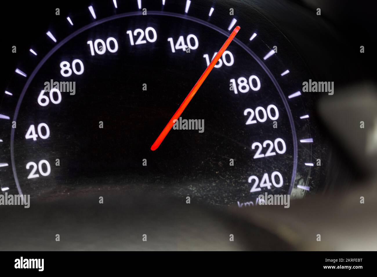 Close-up of a speedometer in a car Stock Photo - Alamy