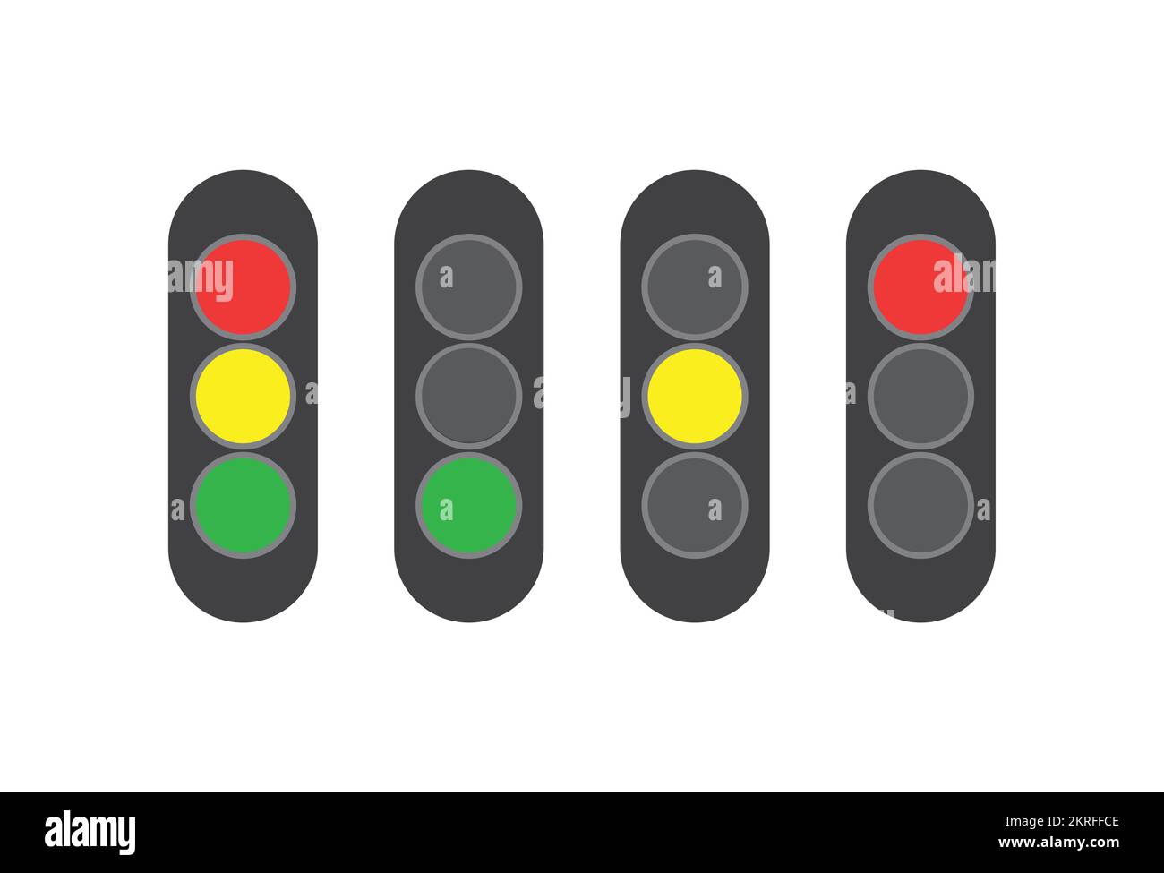 Traffic lights vector set isolated. Road equipment lights Stock Vector ...