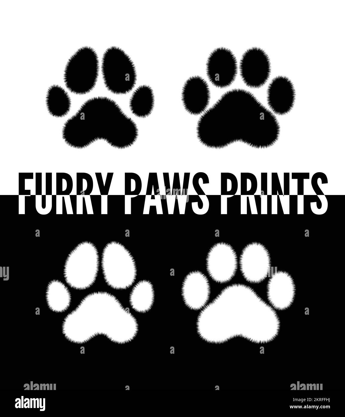 Cat and dog furry paws prints vector set Stock Vector Image & Art - Alamy