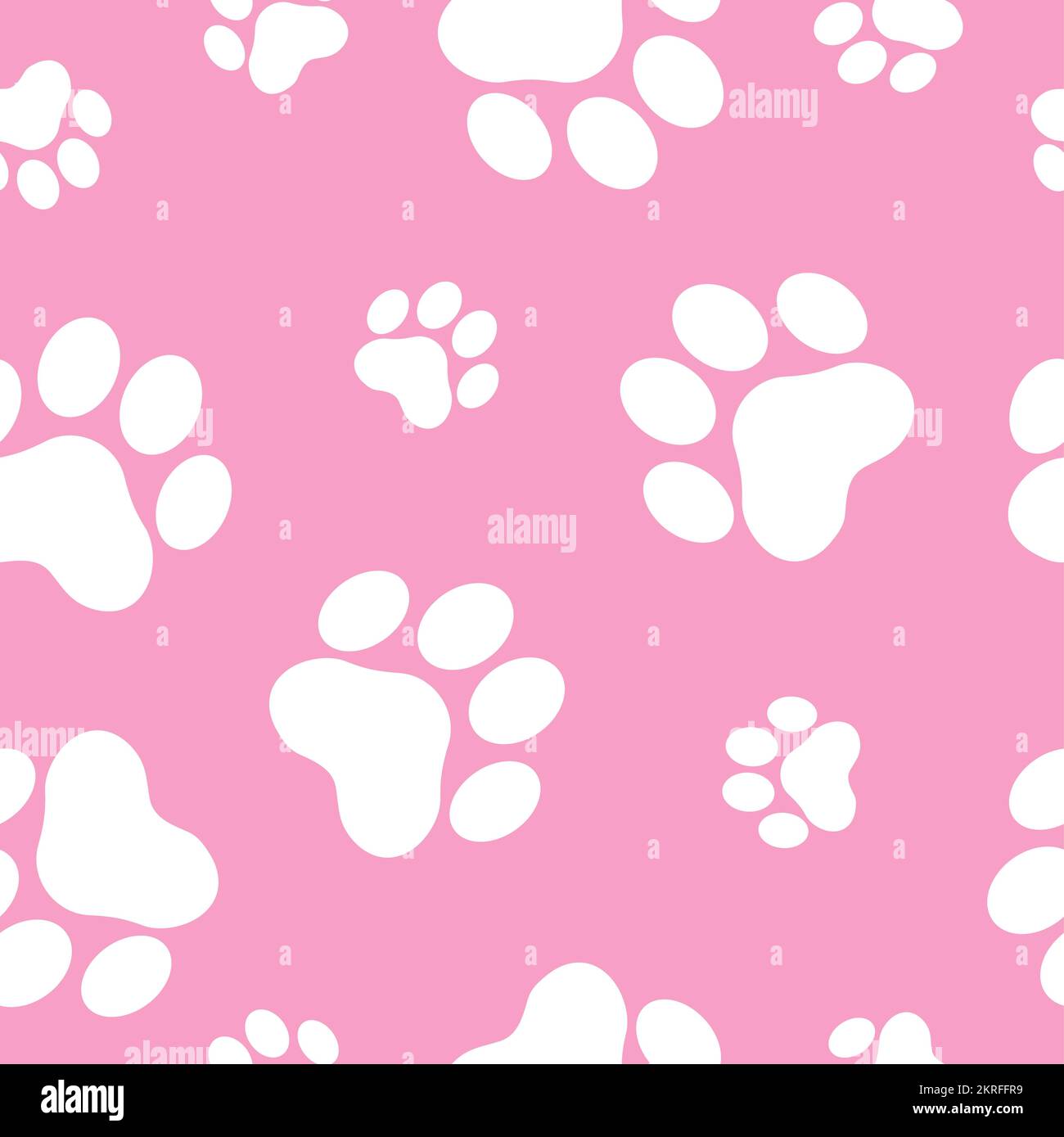 Cat paw print seamless pattern Stock Vector Image & Art - Alamy