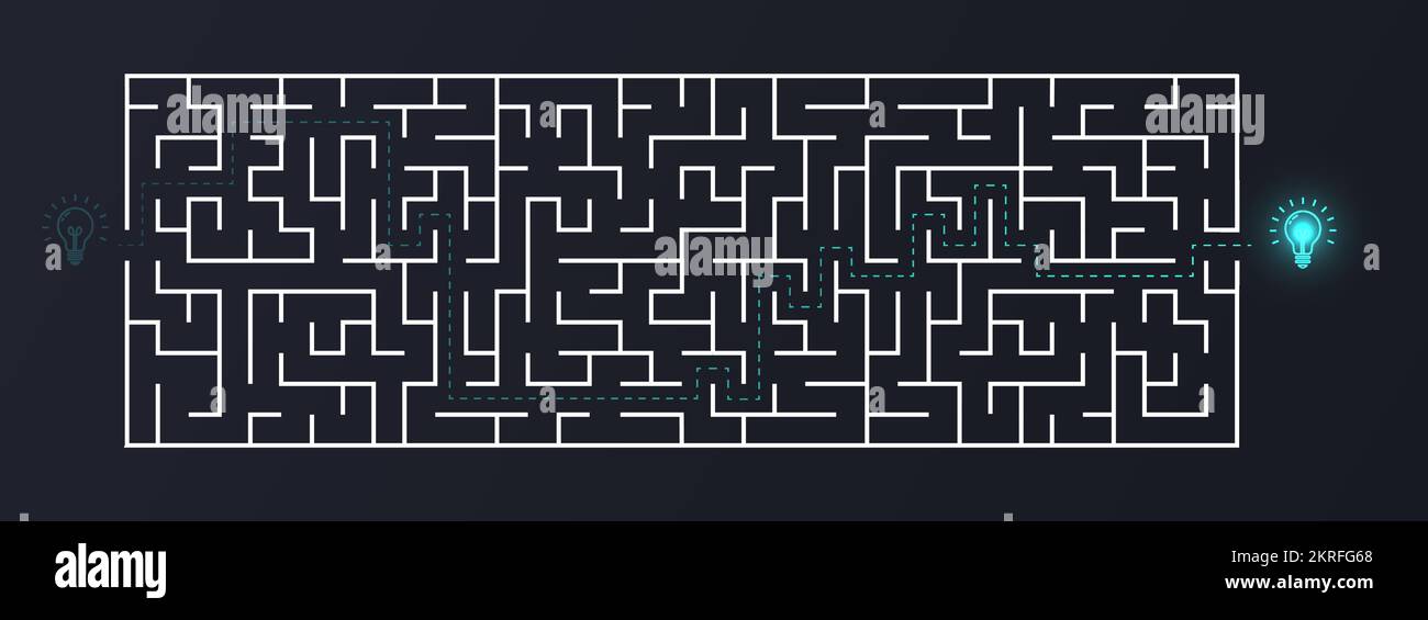 Labyrinth idea dark Stock Vector Image & Art - Alamy
