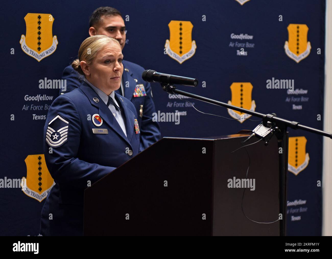 U.S. Air Force Master Sgt. Elizabeth Mann,17th Force Support Squadron ...