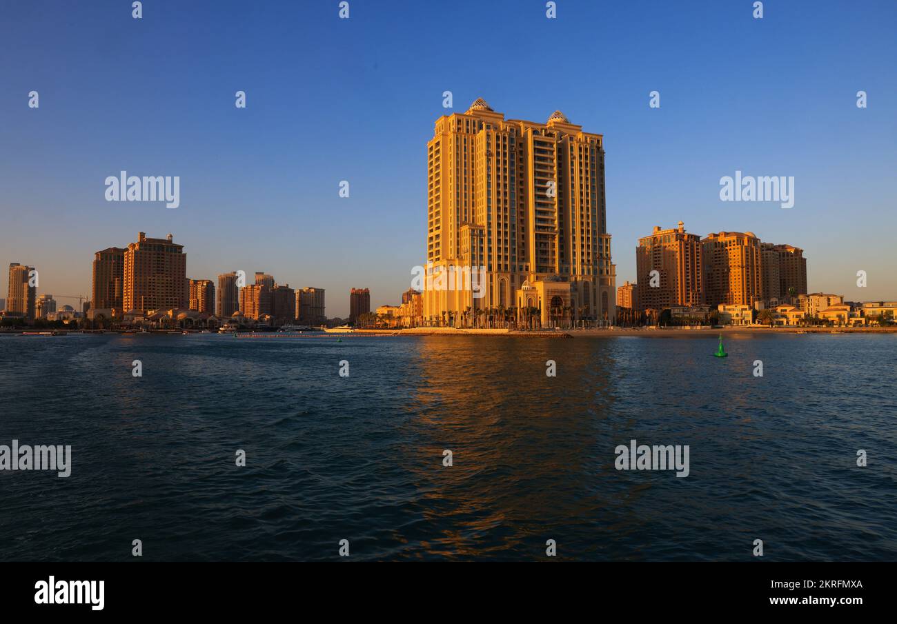 Doha, Qatar. 28th Nov, 2022. The skyline of "The Pearl". "The Pearl is ...