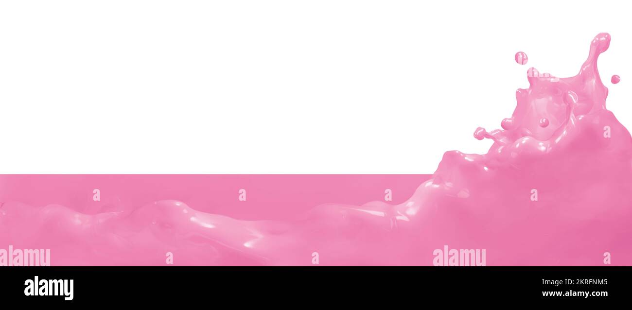 Strawberry milk, pink, splash, isolated on white background Stock Photo ...