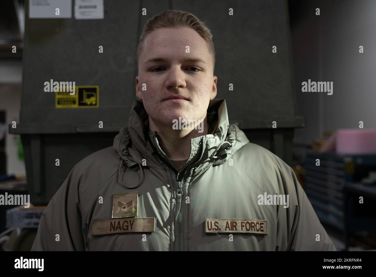 U.S. Air Force Airman Senior Airman Jack Nagy, a munitions systems ...