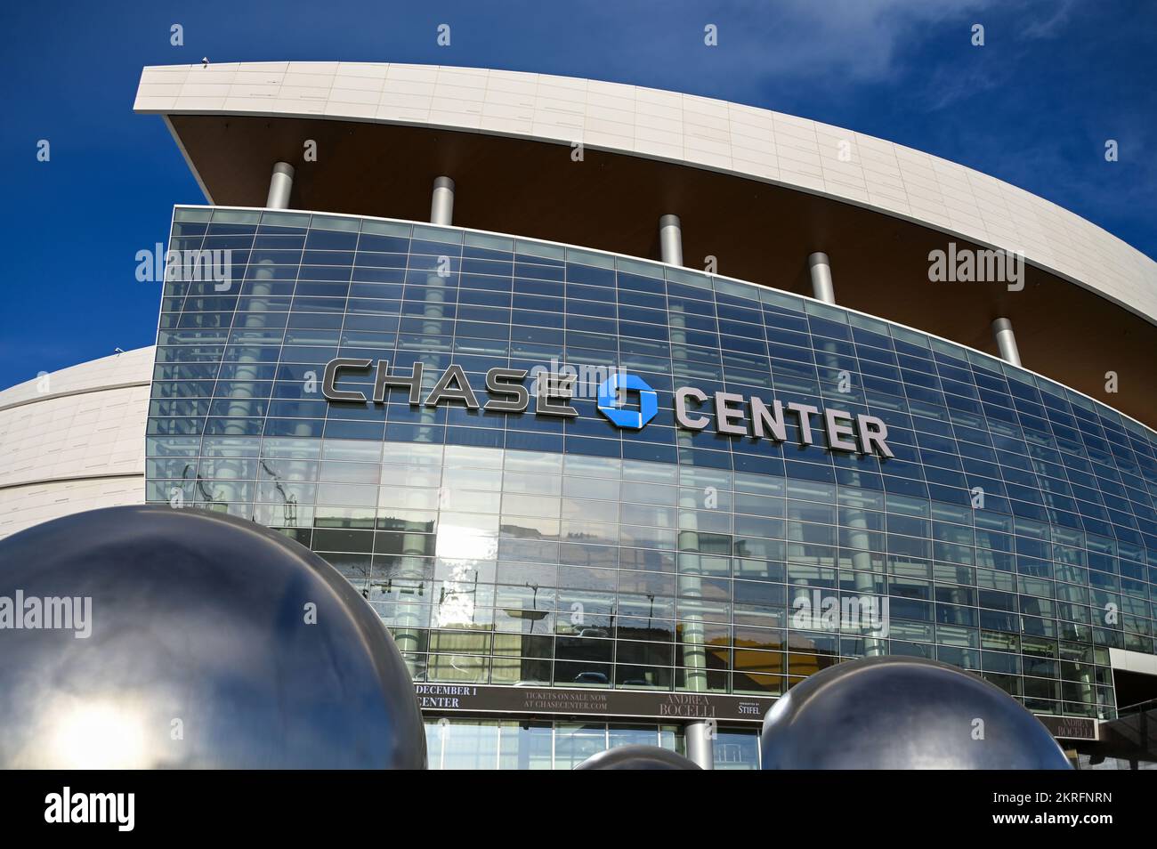 General overall view of the Chase Center on Wednesday, Oct. 26, 2022 ...