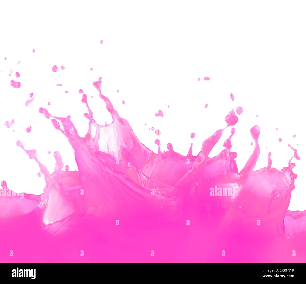 Strawberry JUICE, pink, splash, isolated on white background Stock ...