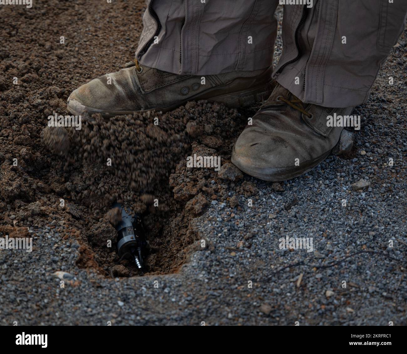 A U.S. Marine Corps explosive ordnance disposal specialist with 9th ...