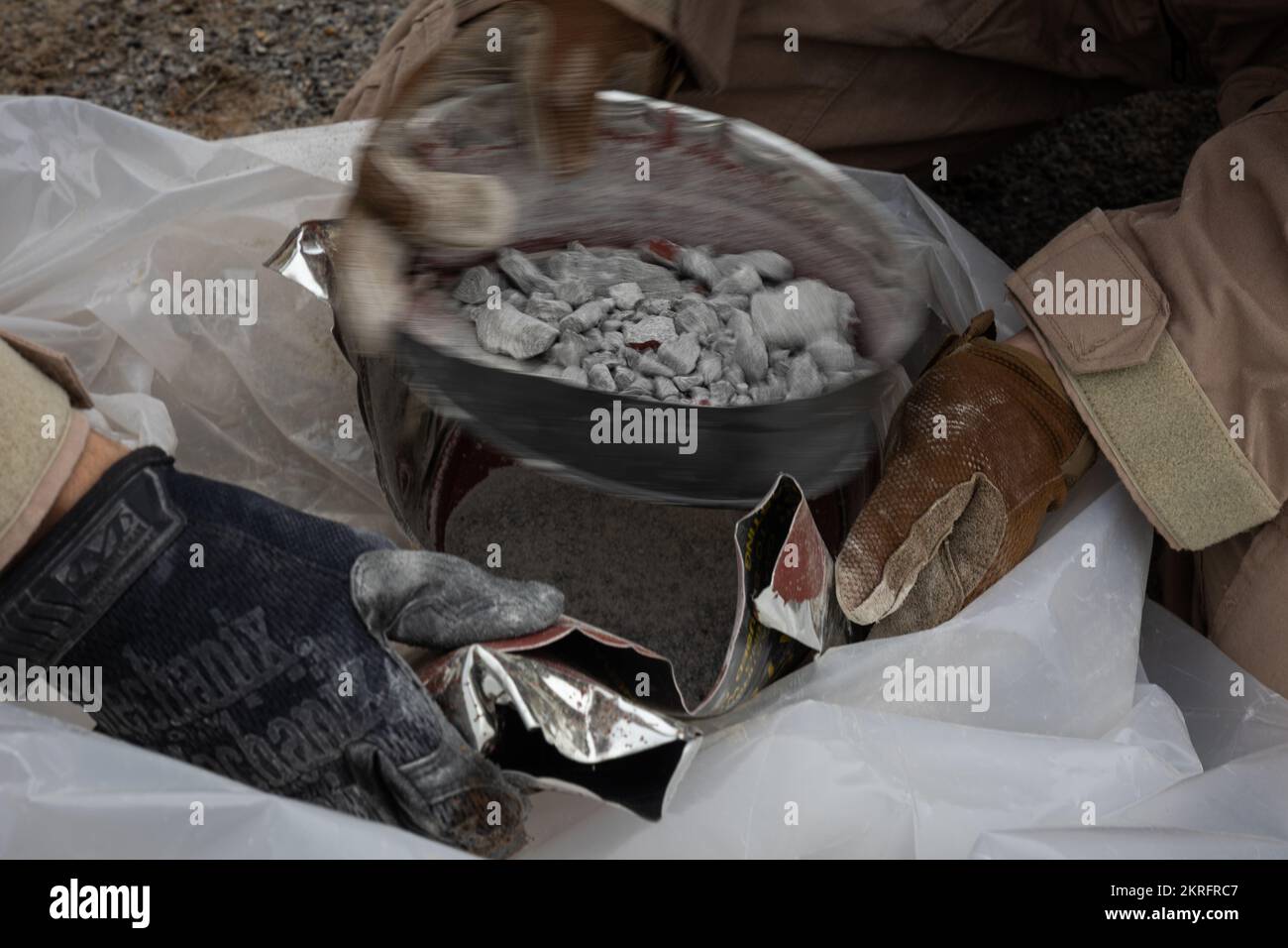 U.S. Marine Corps explosive ordnance disposal specialists with 9th ...