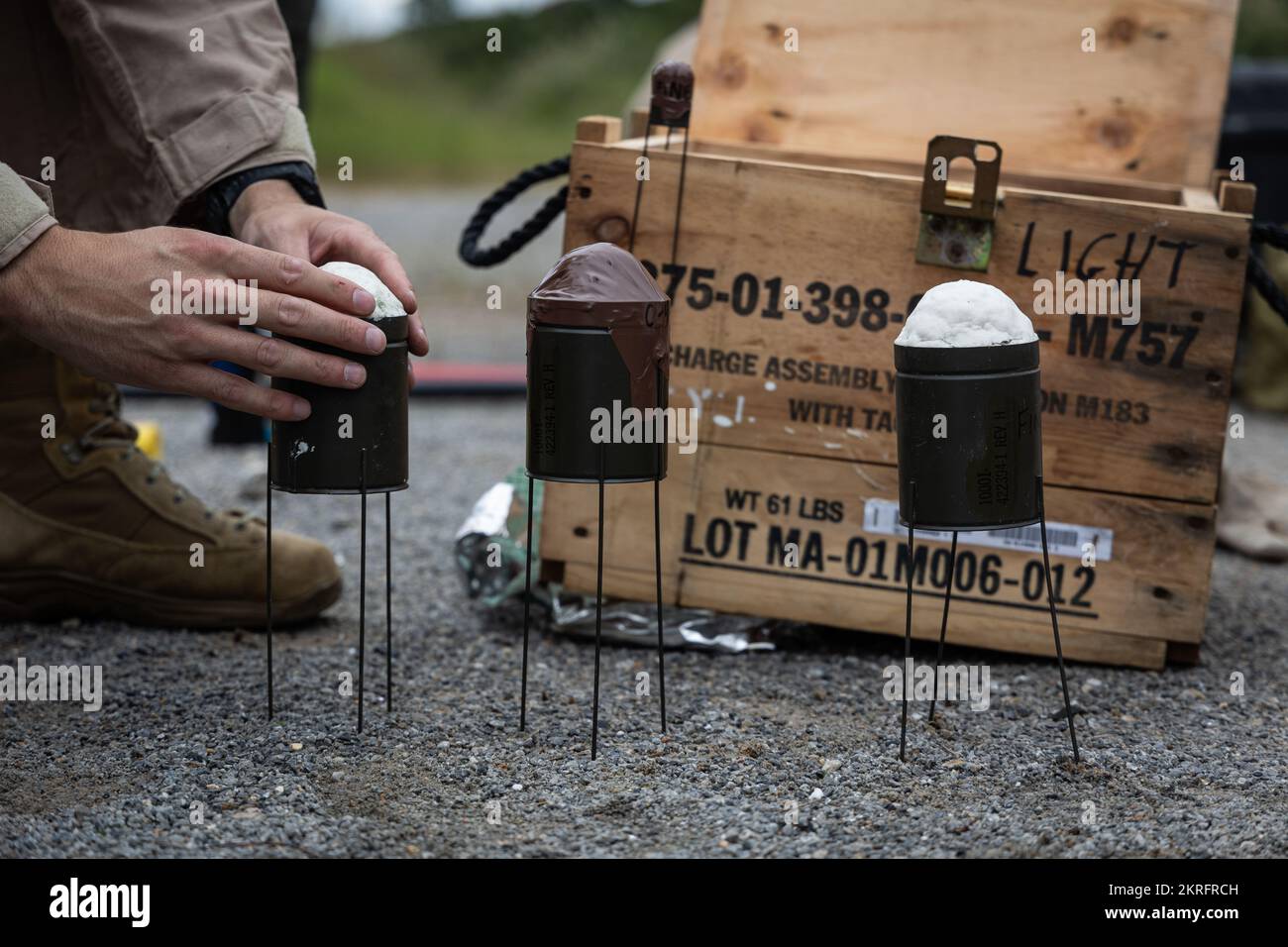 A U.S. Marine Corps explosive ordnance disposal specialist with 9th ...