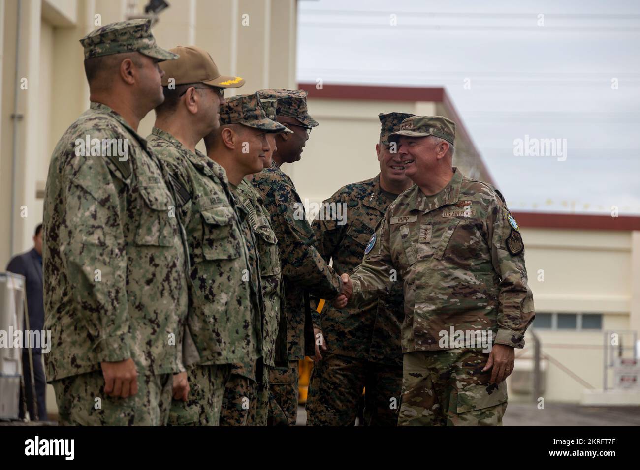 U.S. Air Force Lt. Gen. Ricky Rupp, right, commanding general of U.S ...
