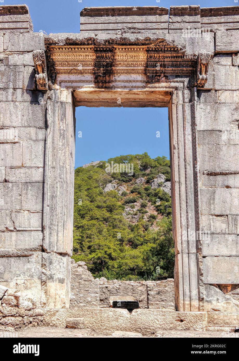 Olimpos, Antalya, Turkey, May 2019: The ruins of the ancient city of ...