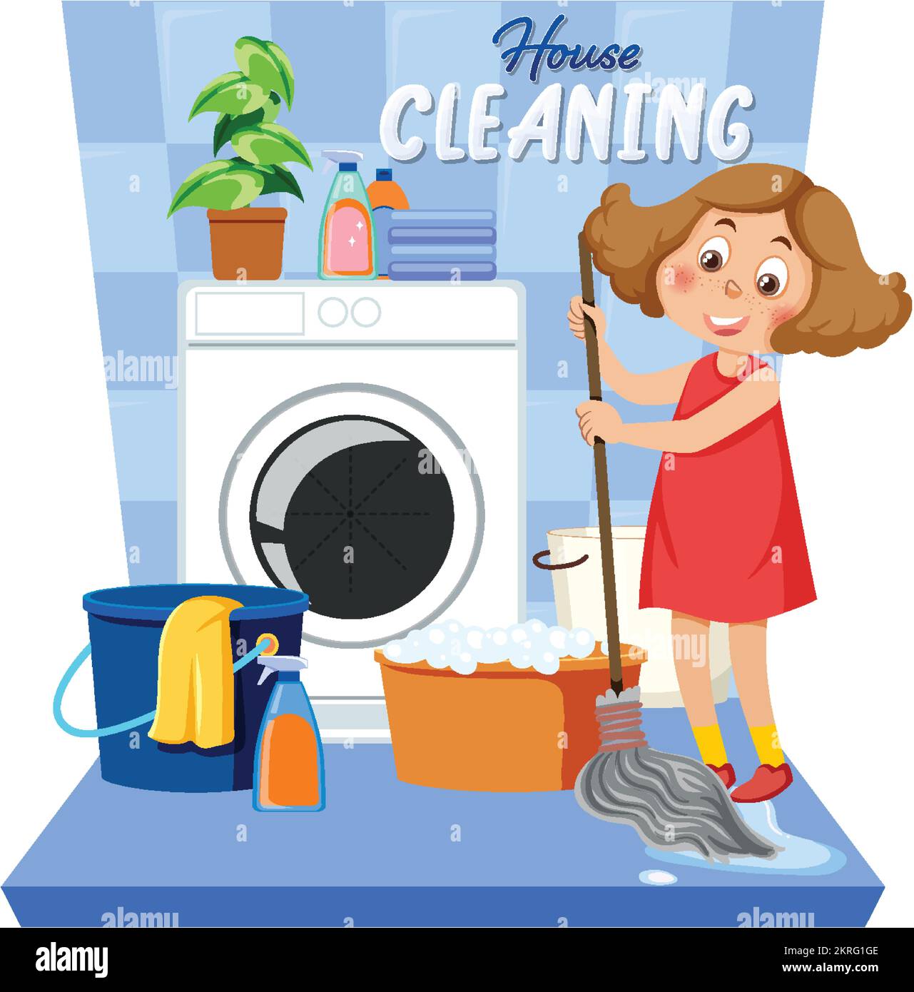 Small laundry machine Stock Vector Images - Alamy