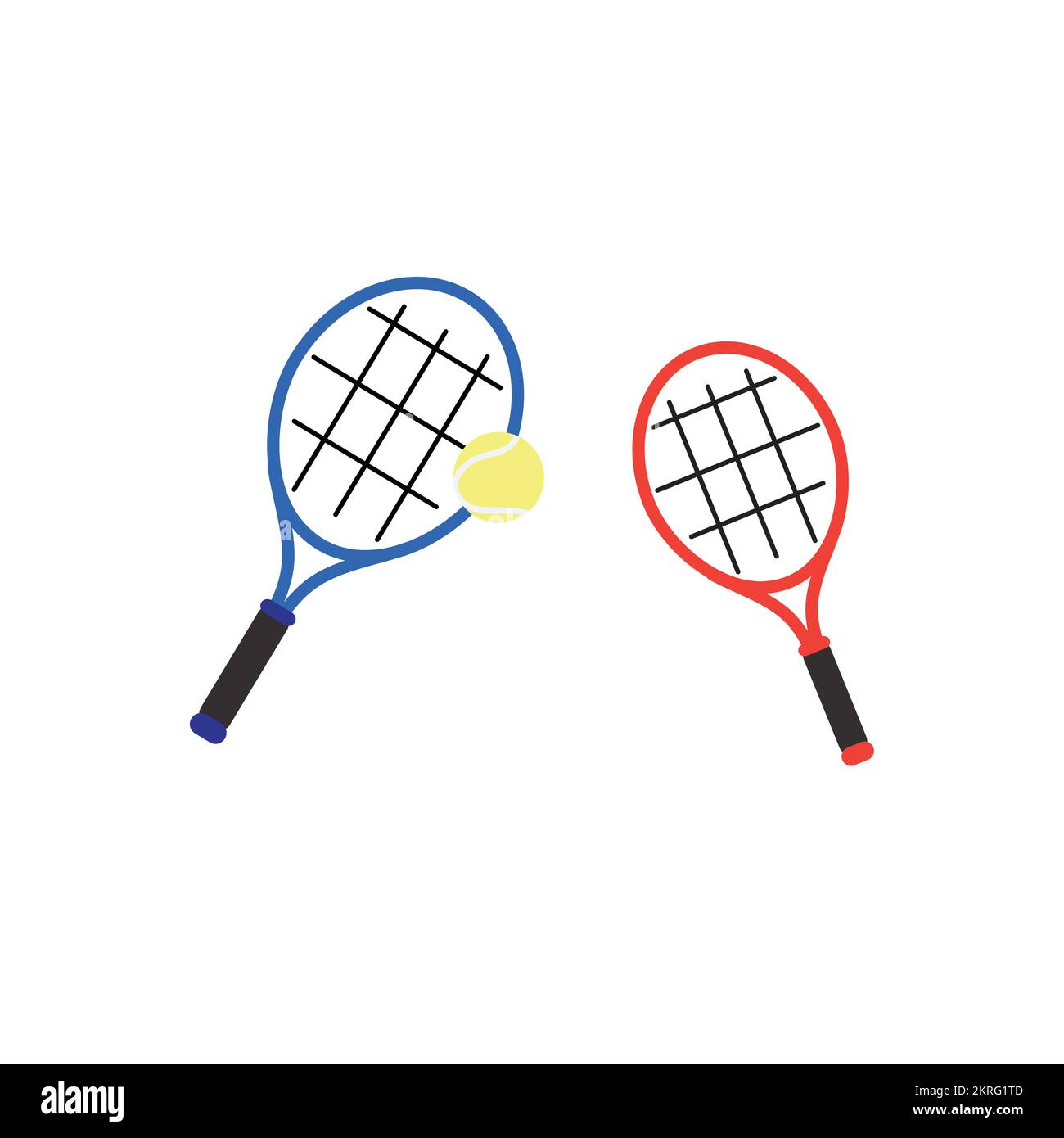 Tennis racket clipart vector icon set. Sport leisure activity icon ...