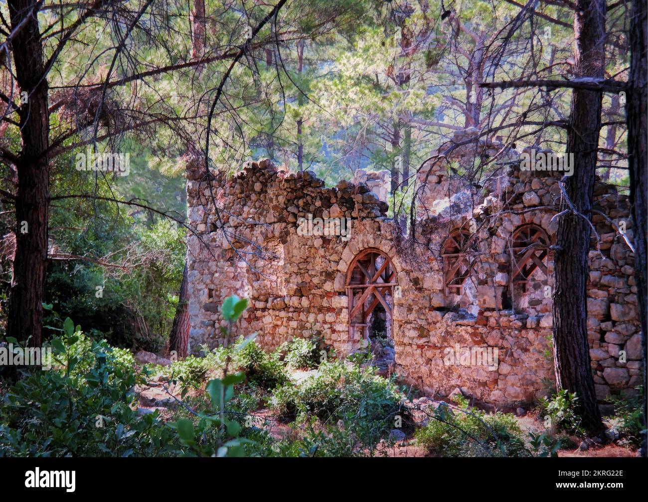 Olimpos, Antalya, Turkey, May 2019: The ruins of the ancient city of ...