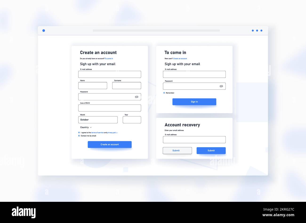 Create account form Stock Vector Image & Art - Alamy Create account form Stock Vector Image & Art - Alamy