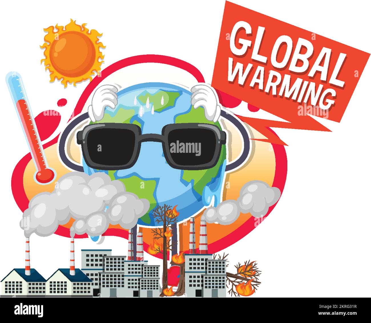 Global warming vector concept illustration Stock Vector Image & Art - Alamy