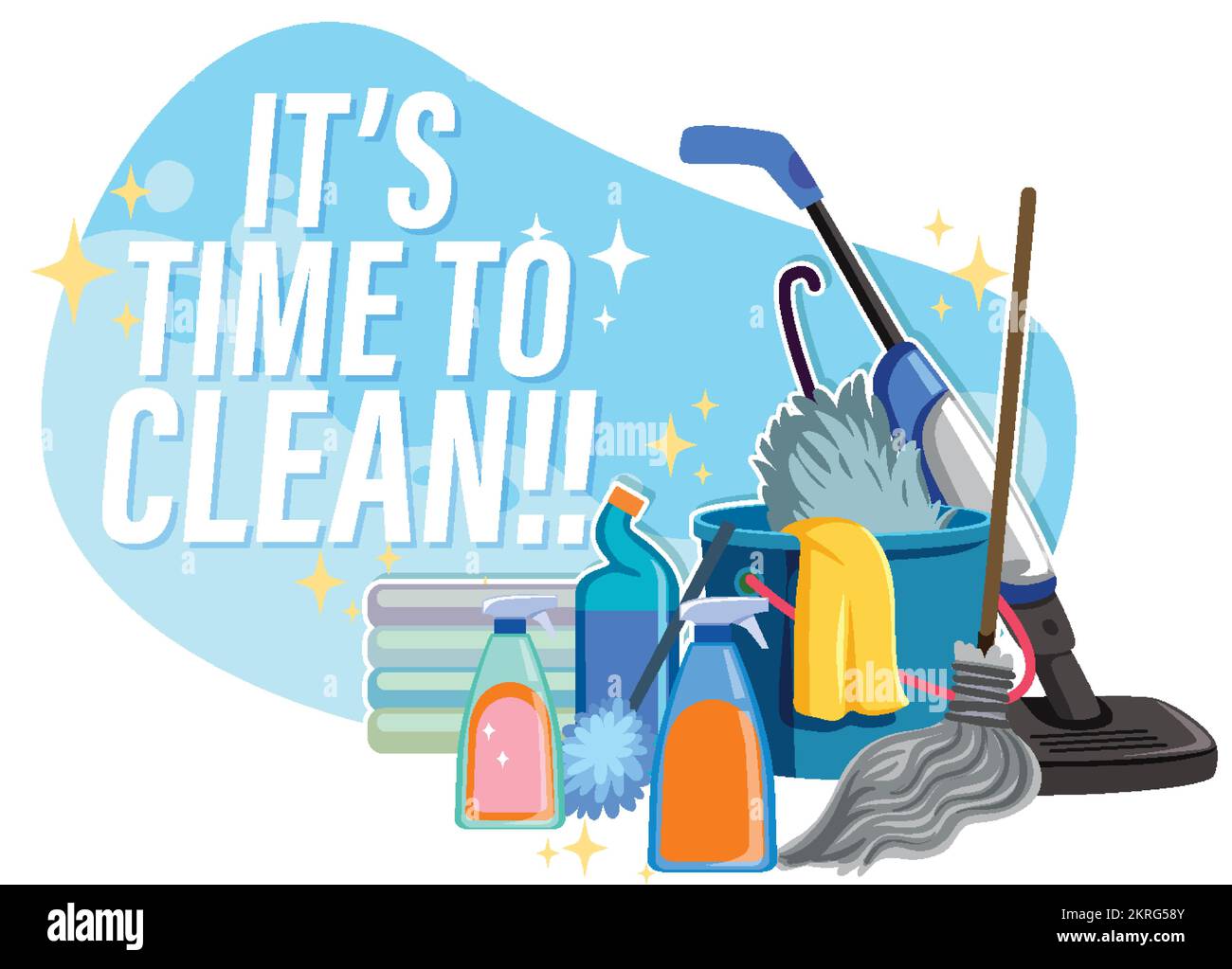 Cleaning tools and equipments illustration Stock Vector Image & Art - Alamy
