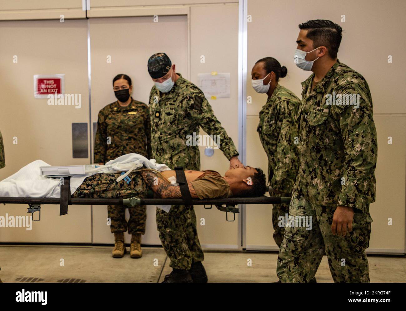 U.S. Navy medical personnel with Expeditionary Medical Facility Alpha ...