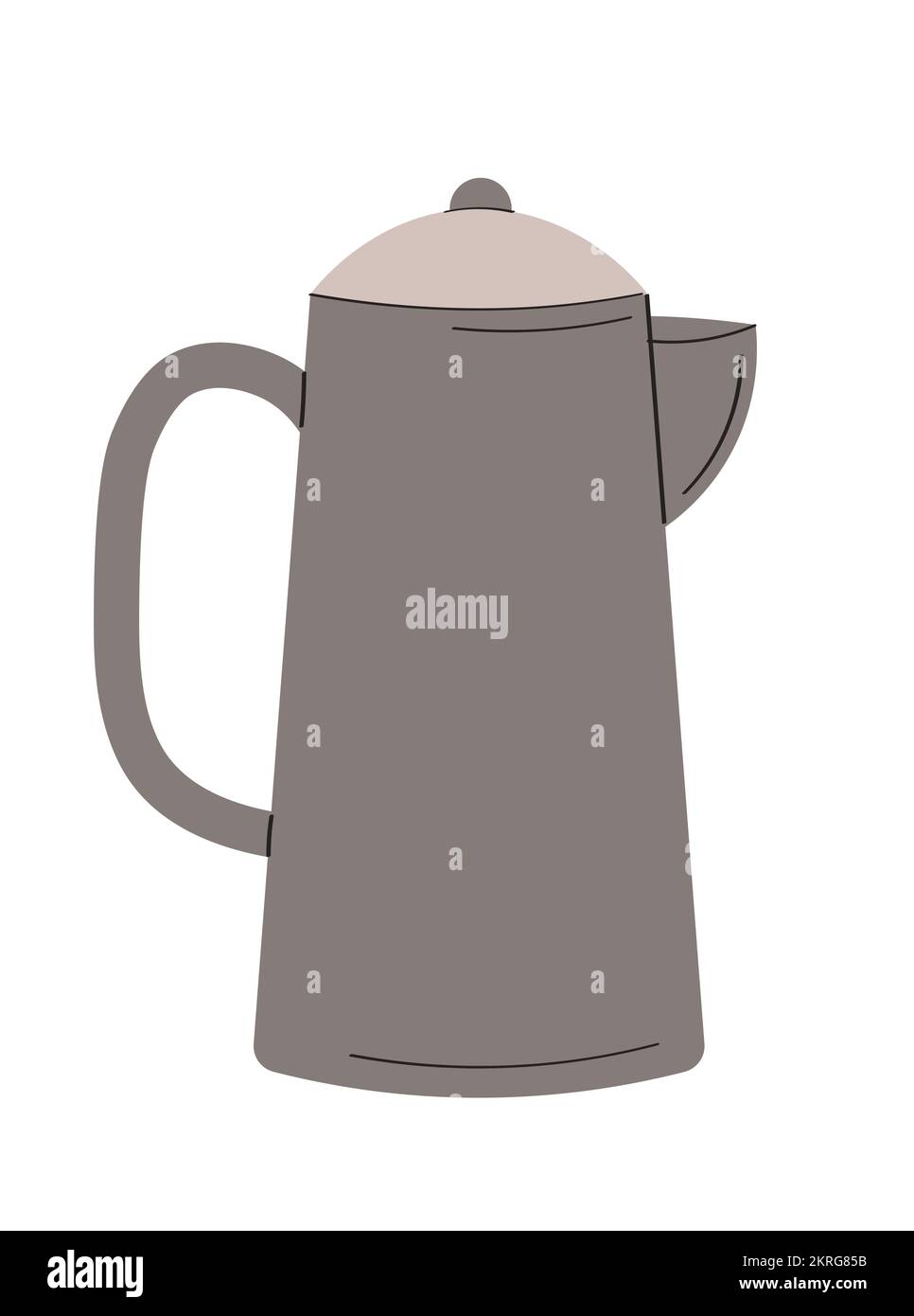 White vintage metal jug Stock Vector Images - Alamy