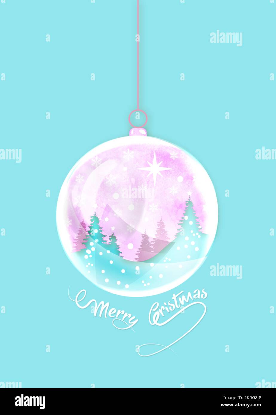 Watercolor winter holiday Stock Vector Images - Alamy