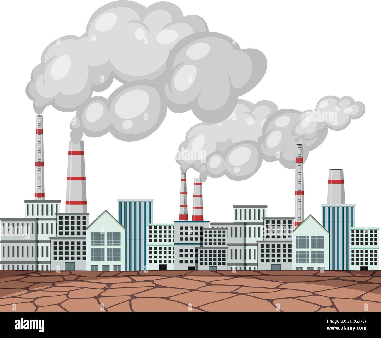 Factory releasing toxic gas illustration Stock Vector Image & Art - Alamy