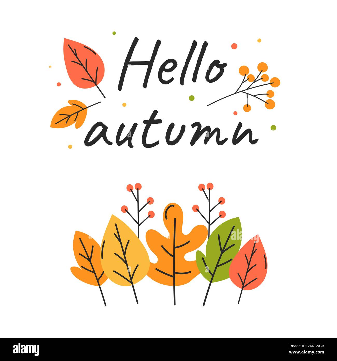 Autumn poster with foliage Stock Vector Image & Art - Alamy