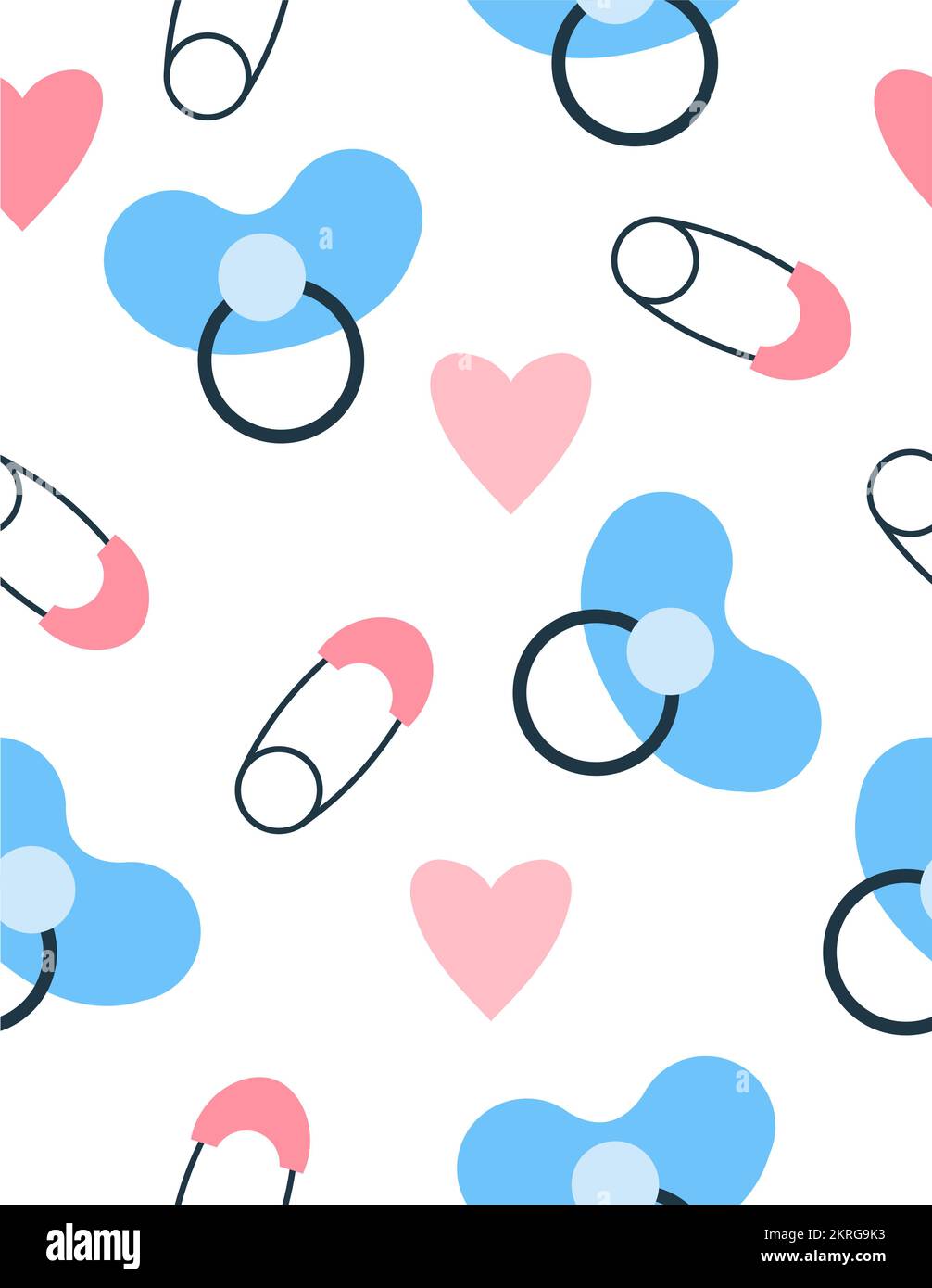 Baby pacifier seamless pattern Stock Vector Image & Art - Alamy