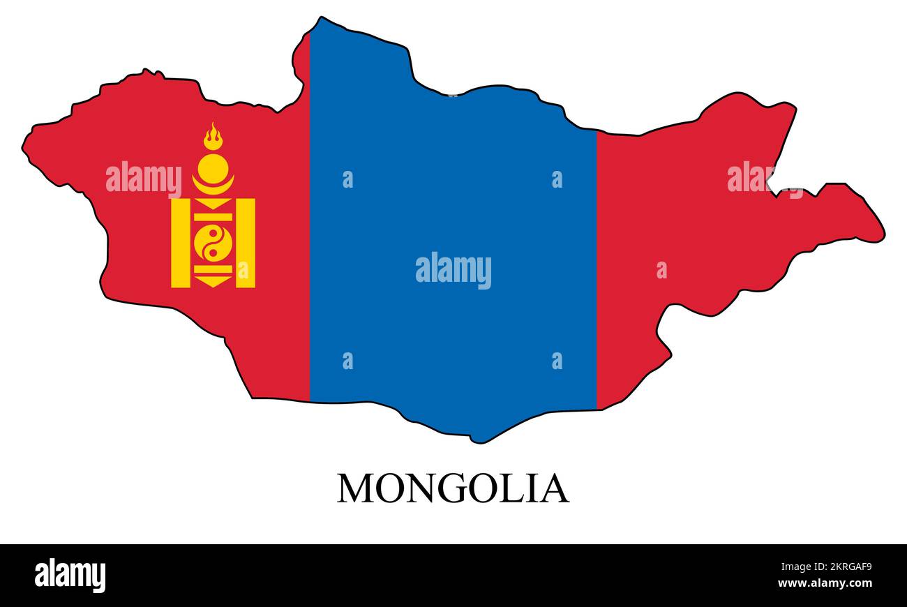 Mongolia map vector illustration. Global economy. Famous country ...