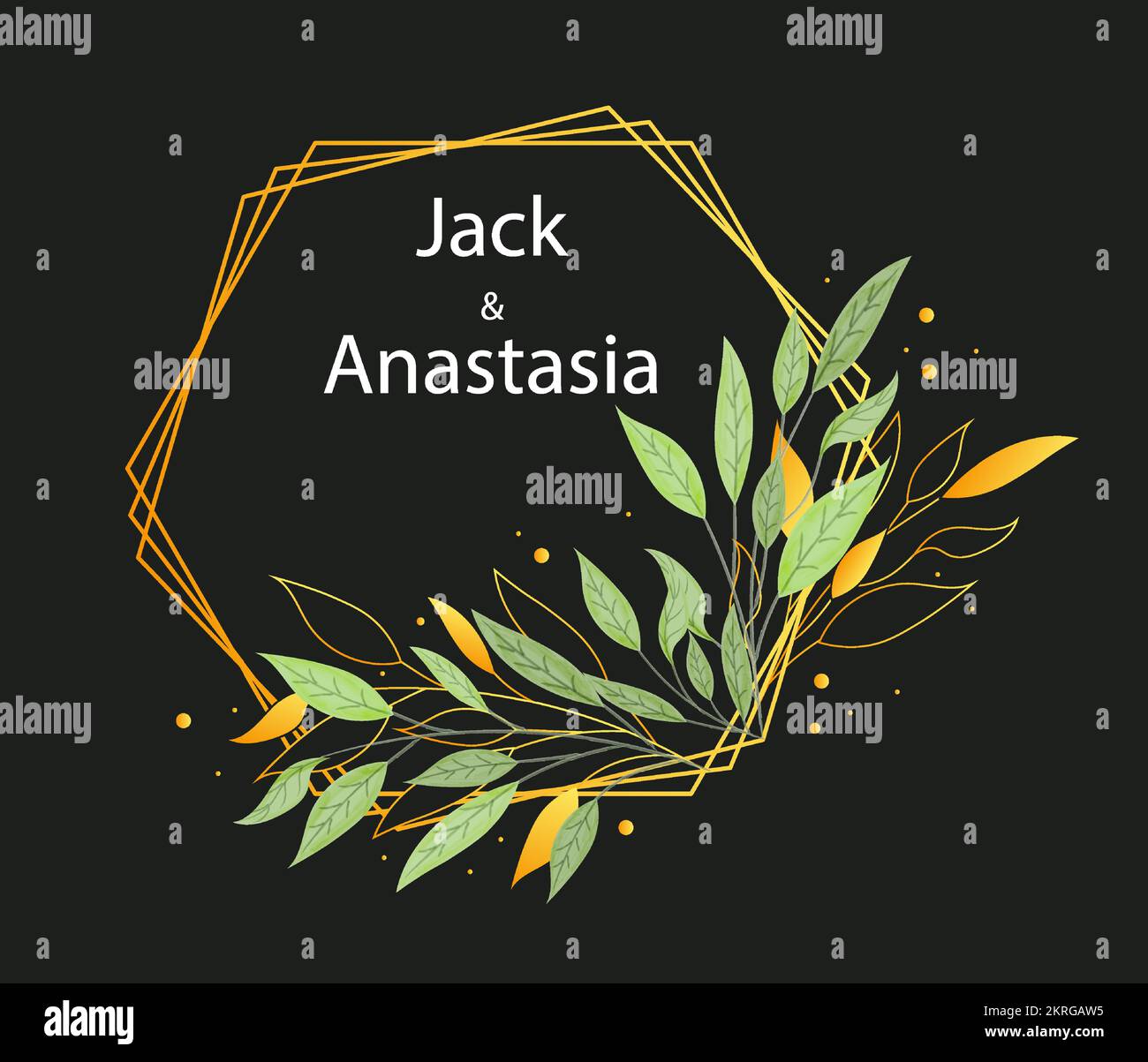 Gold frame with leaves Stock Vector Image & Art - Alamy