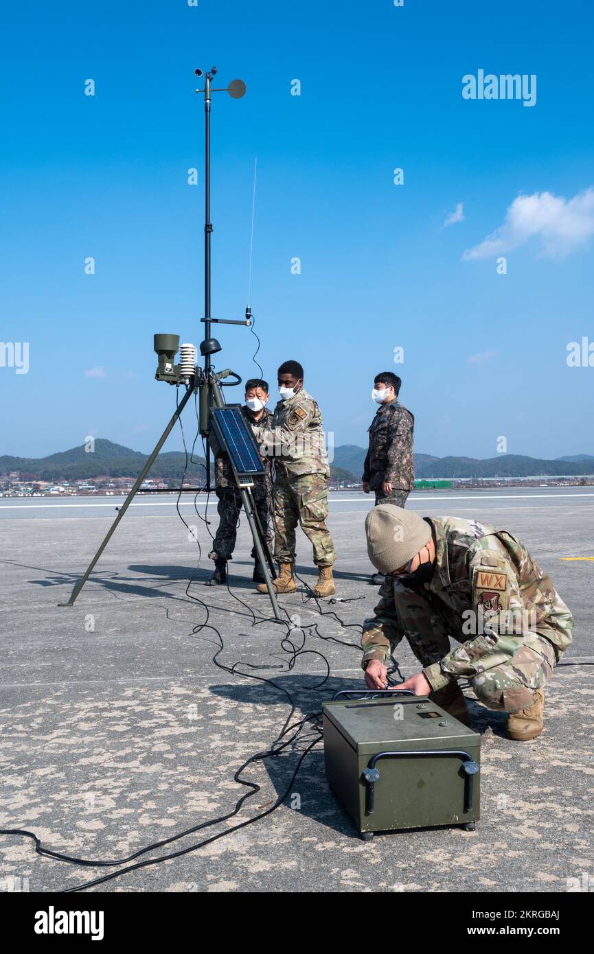 U.S. Air Force Airmen from the 51st Operational Support Squadron and ...