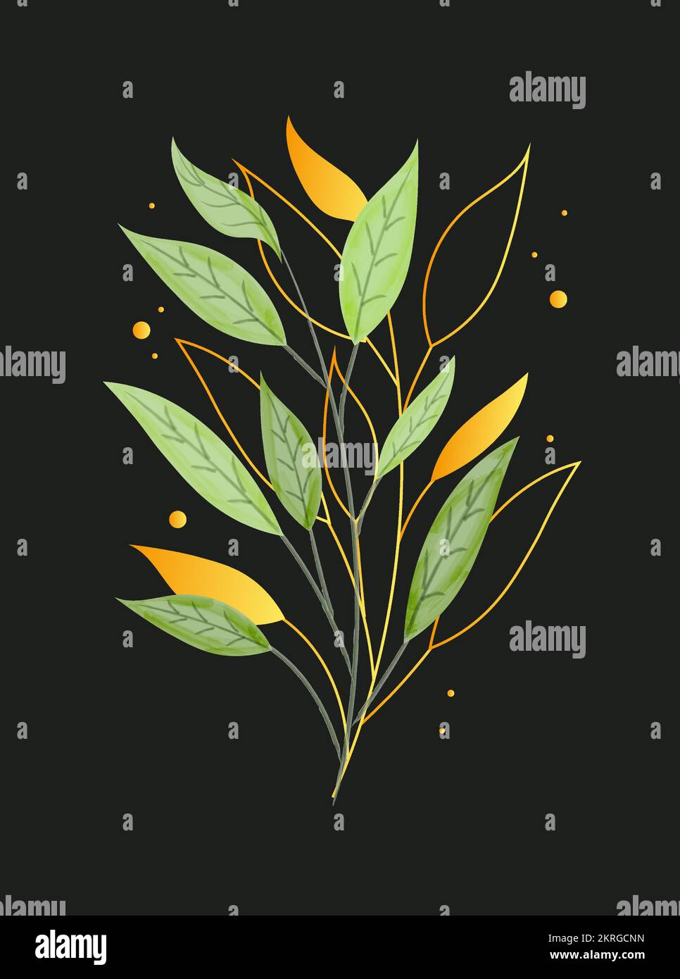 Golden branch icon Stock Vector Image & Art - Alamy