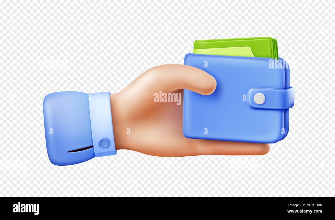 Hand with wallet with paper banknotes, money cash. Payment, finance ...