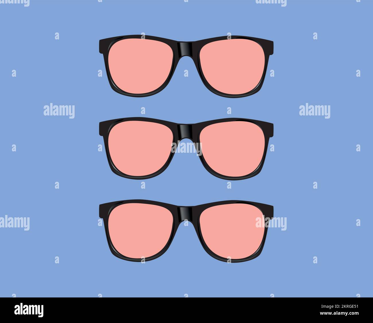 Realistic Vintage Sunglasses Isolated Vector Illustration Stock Vector ...
