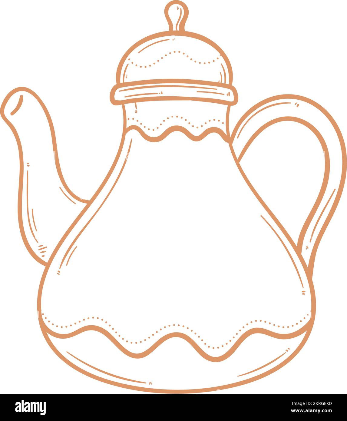 ceramic teapot doodle style icon Stock Vector Image & Art - Alamy