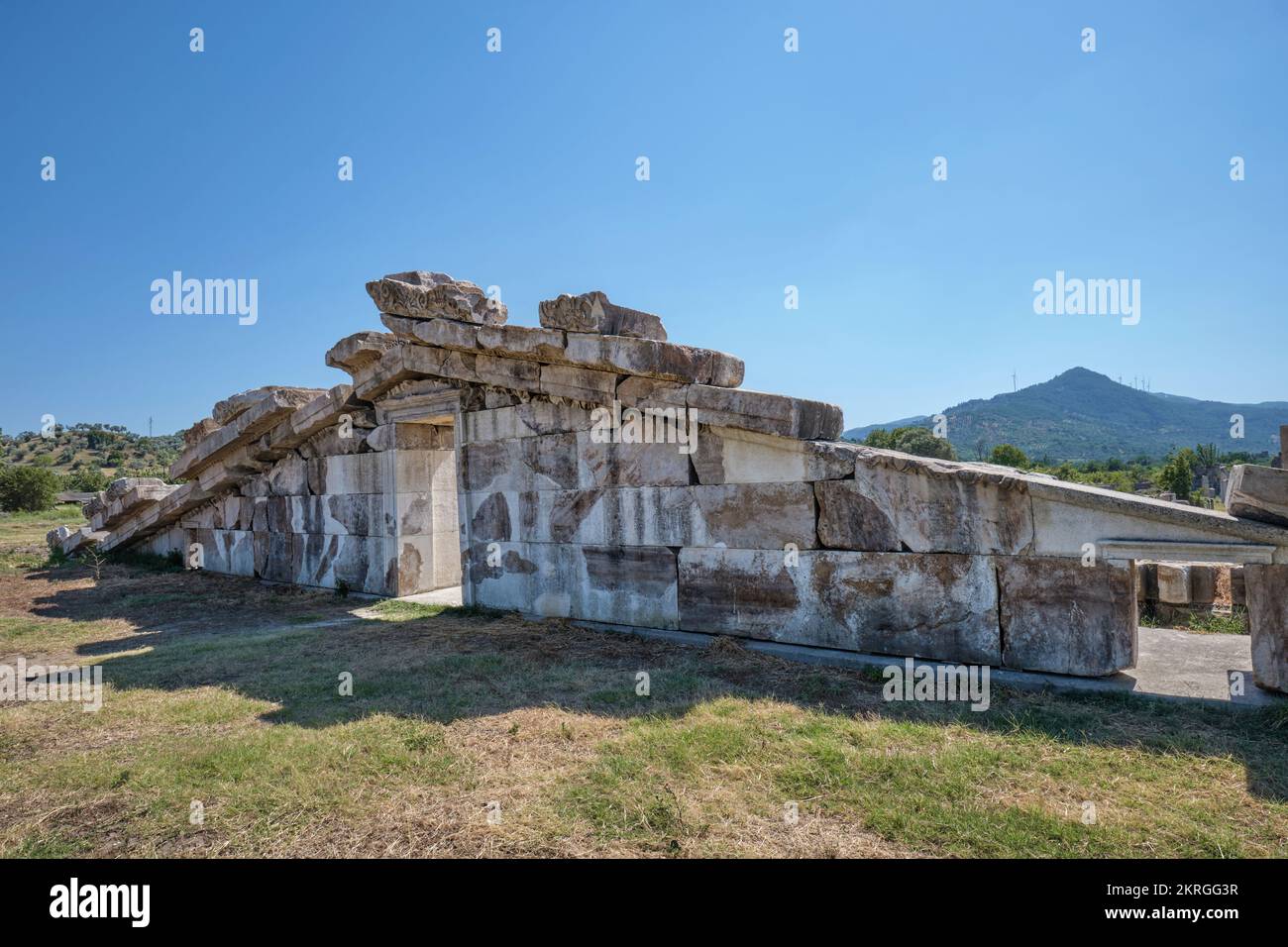 Aydin, Turkey - Sept. 15 2021. Holy entrance door of the ancient city ...