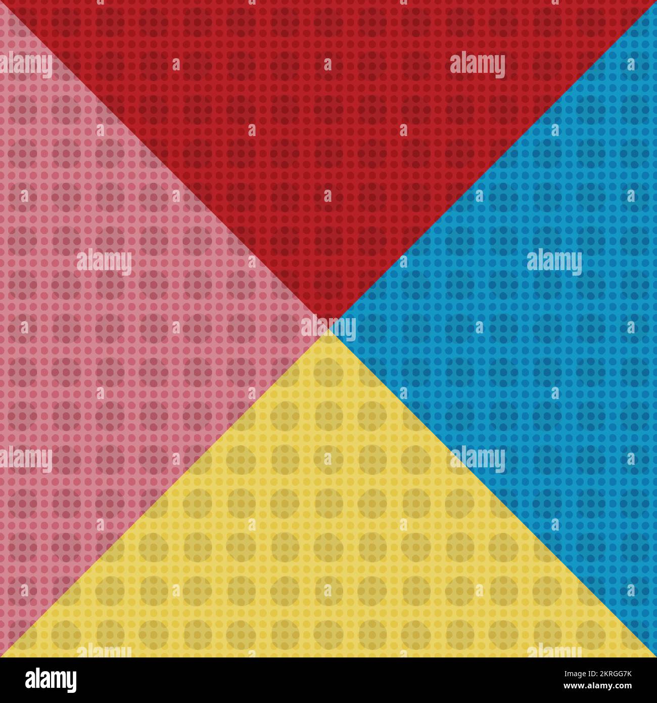 Retro Comic Polka Pop Art Style Blank Layout Template With Four Colors ...