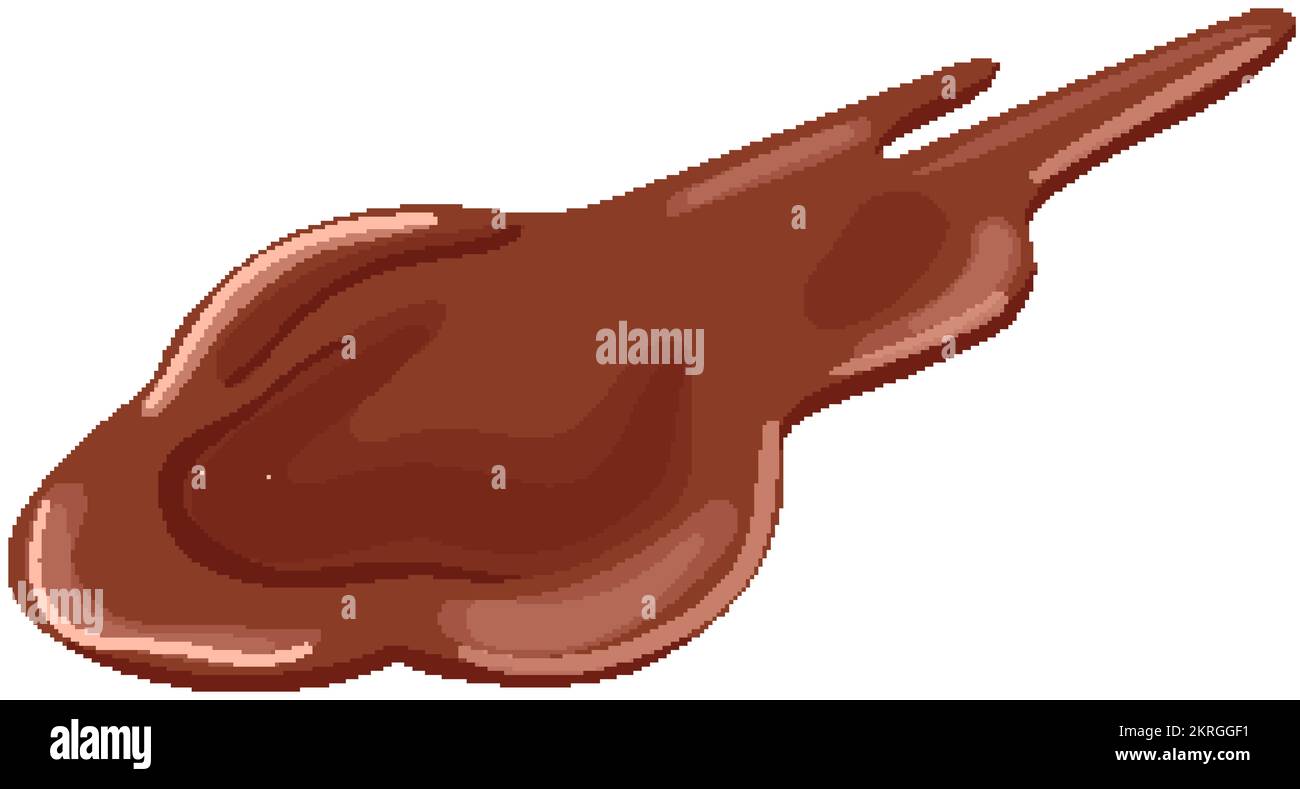 chocolate paste spash cartoon vector illustration Stock Vector Image ...