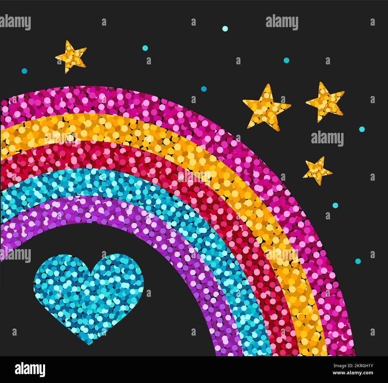 Rainbow with heart and stars Stock Vector Image & Art - Alamy