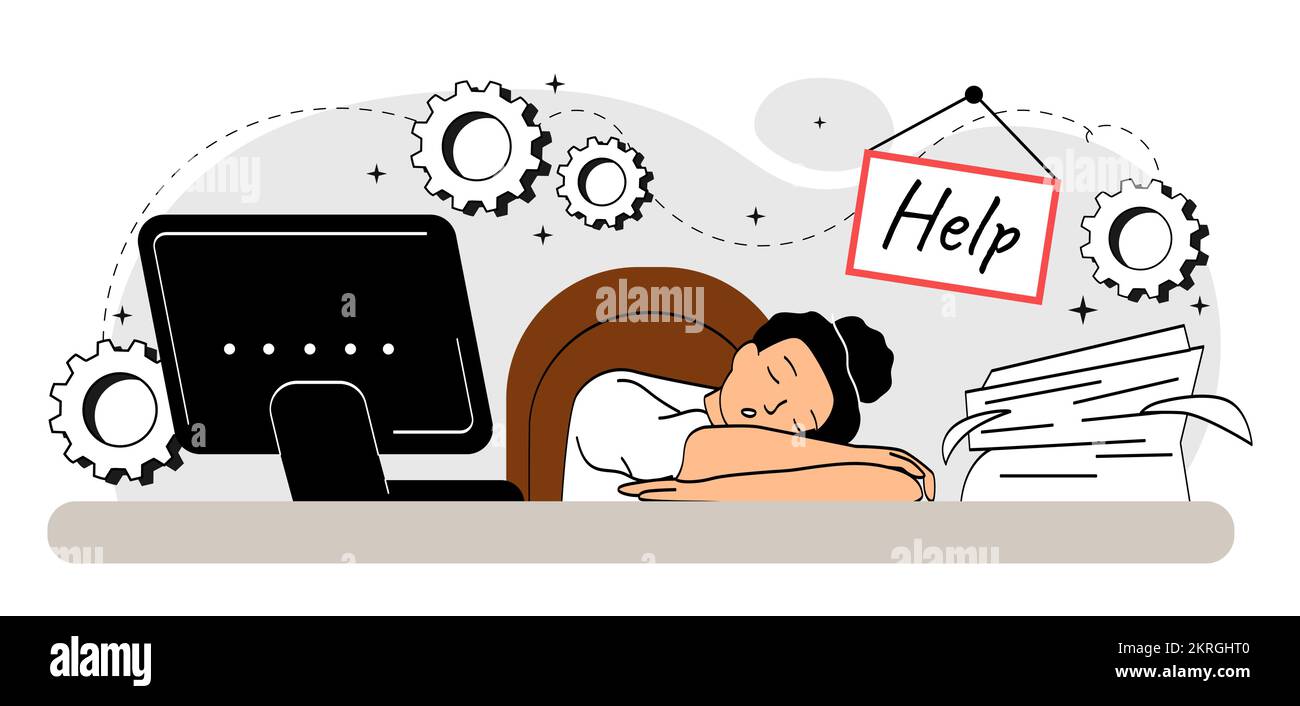 Employee need help Stock Vector Image & Art - Alamy