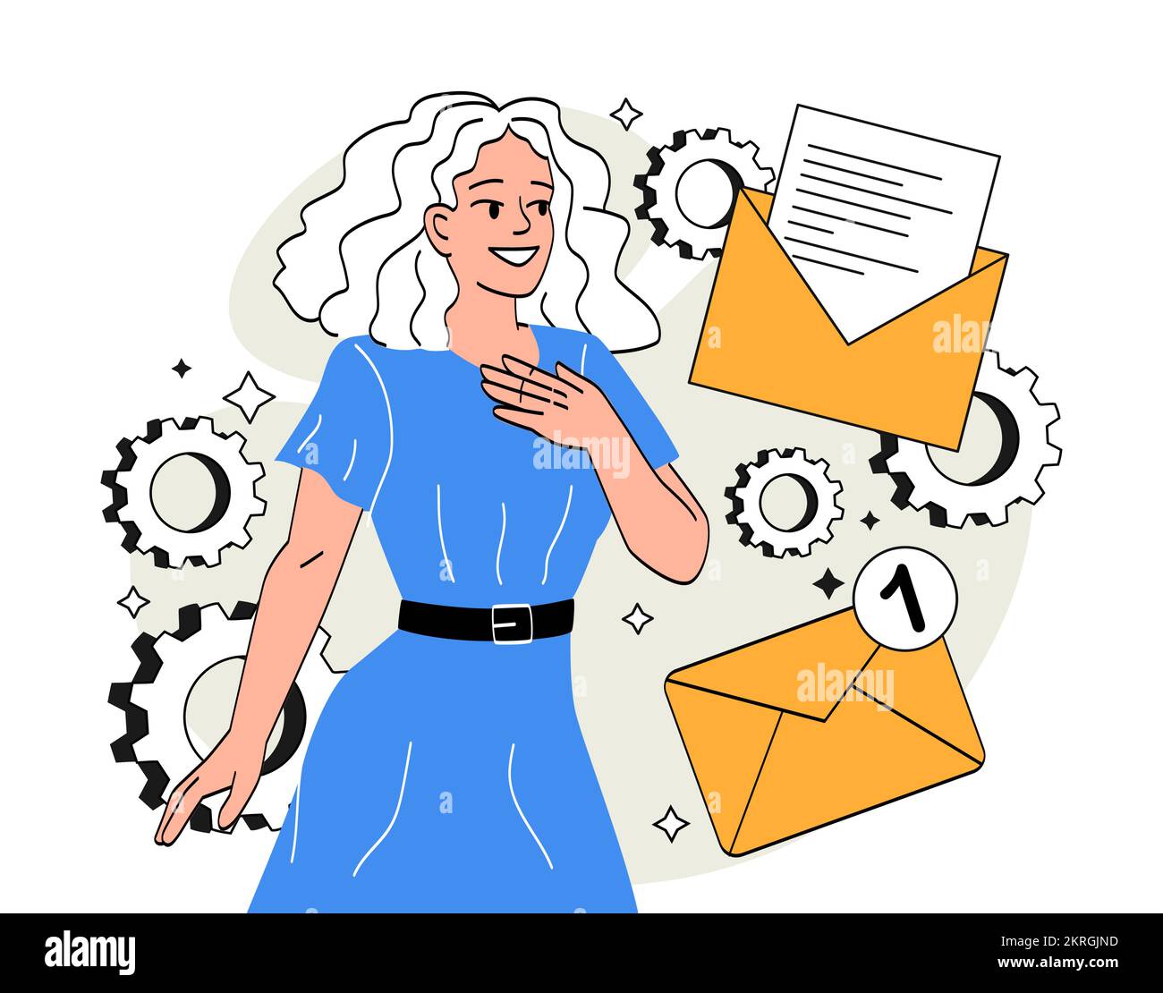 Direct mail email message Stock Vector Images - Alamy