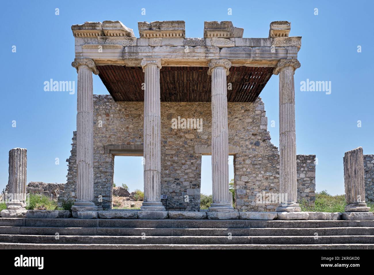 Milet, Aydın, Turkey, Sep. 2021: Ionic Stoa of Miletus, was an ancient ...