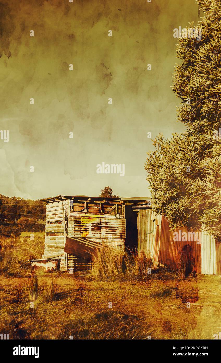 Derelict australian outback farm house hi-res stock photography and ...