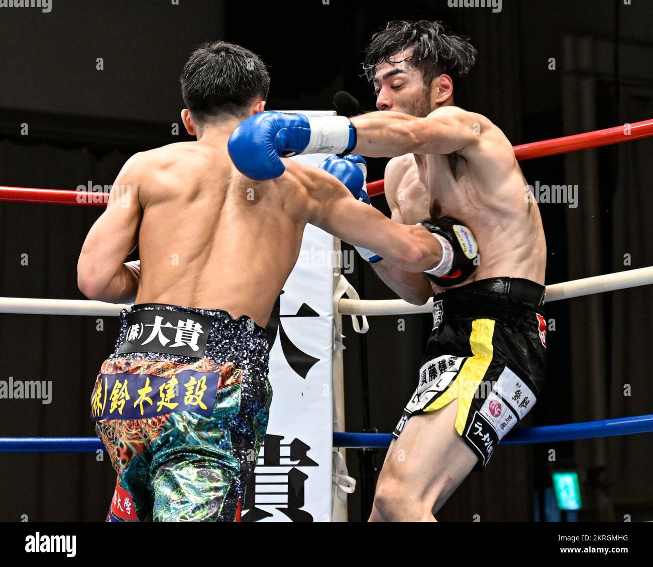 Tokyo, Japan. 17th Nov, 2022. Shu Utsuki (black gloves) and Jirolian ...