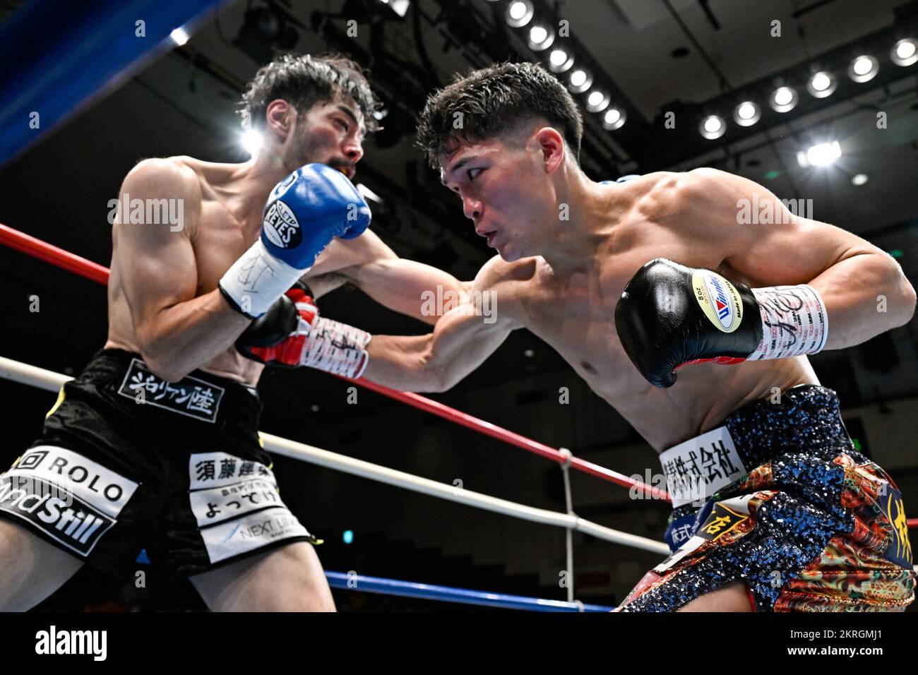 Tokyo, Japan. 17th Nov, 2022. Shu Utsuki (black gloves) and Jirolian ...
